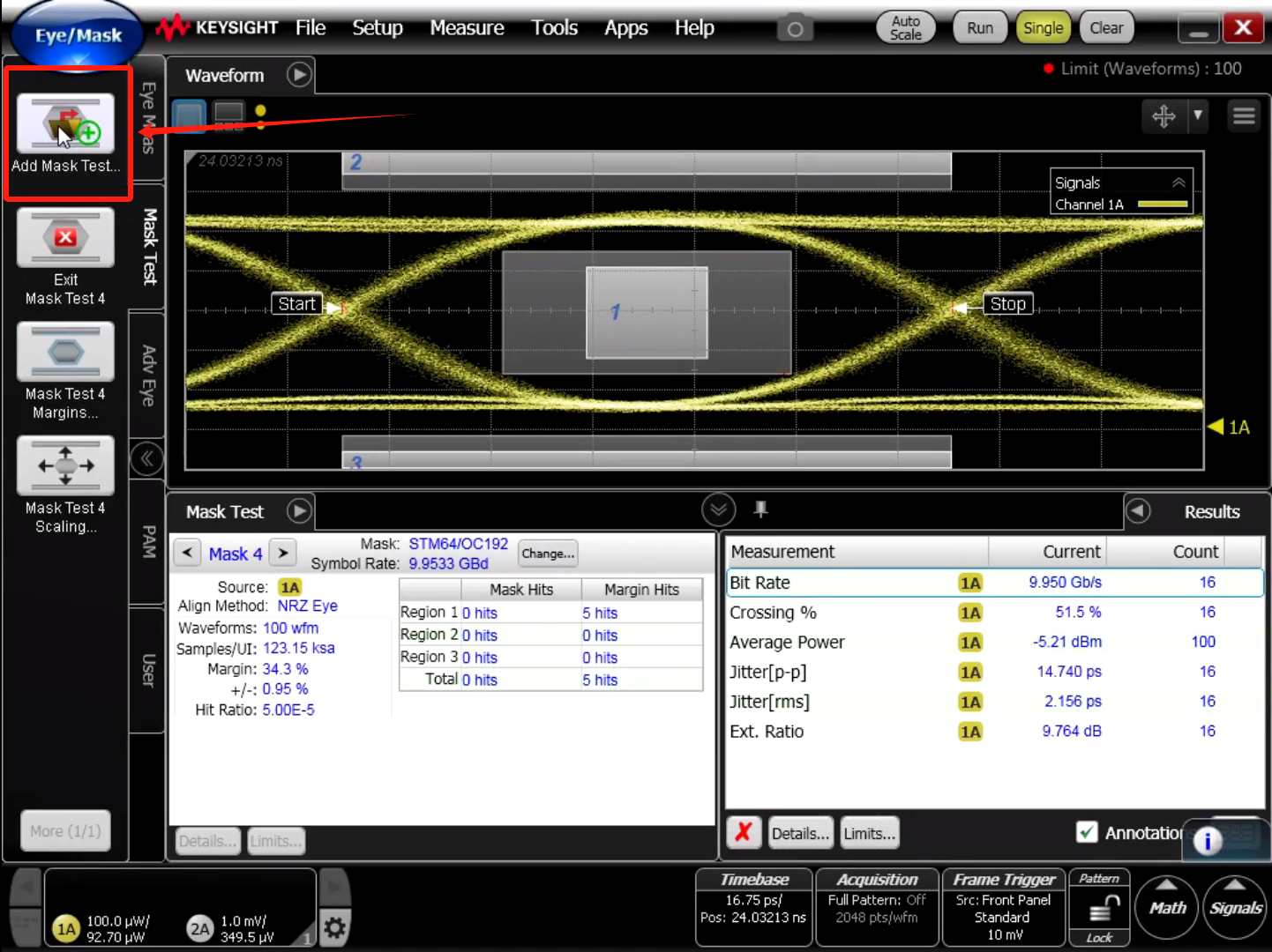 keysight FlexDCA软件如何选择眼图模板？是德FlexDCA软件-教程