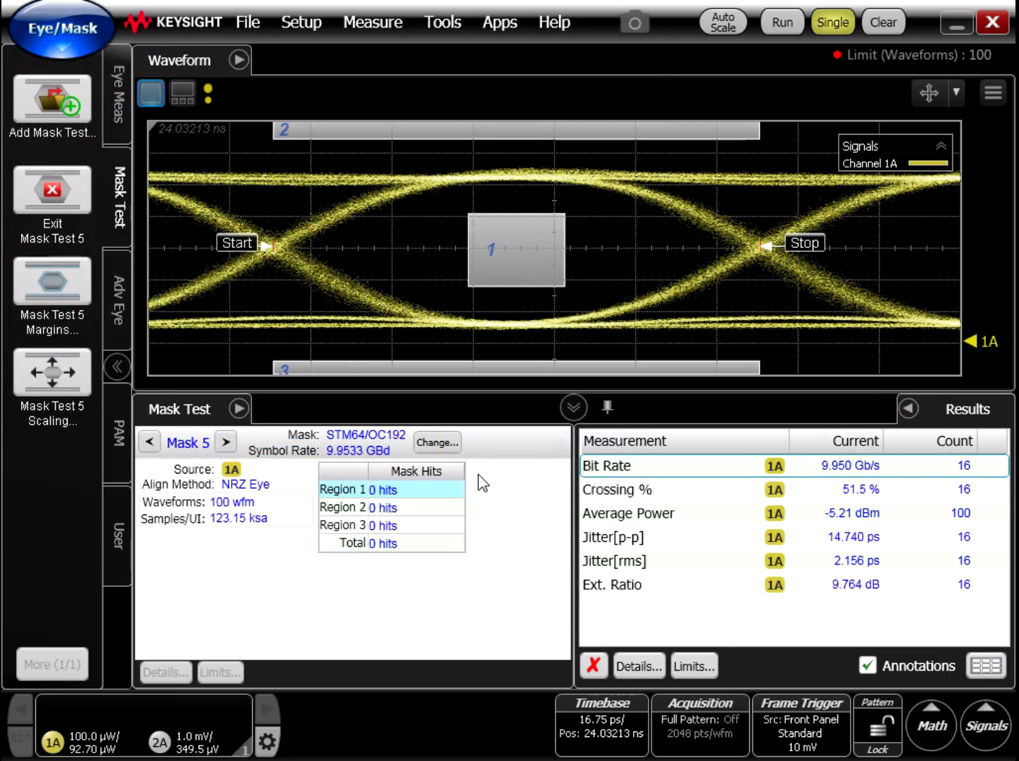 keysight FlexDCA软件如何选择眼图模板？是德FlexDCA软件-教程